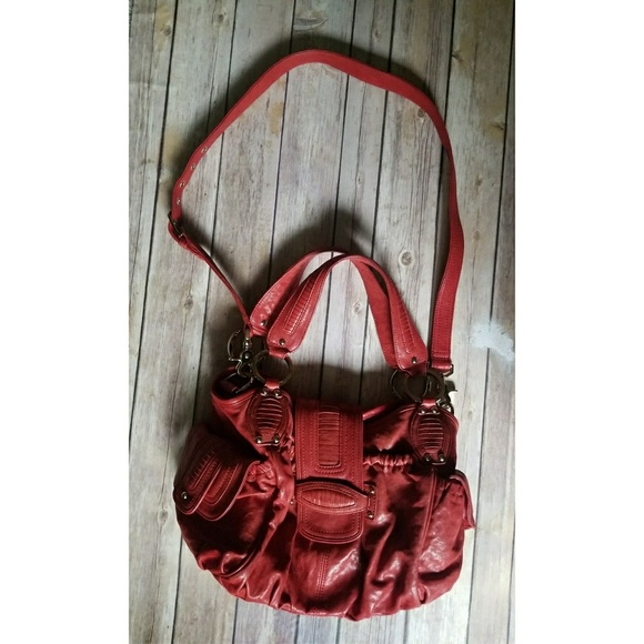 Junior Drake | Bags | Junior Drake Red Leather Satchel | Poshmark